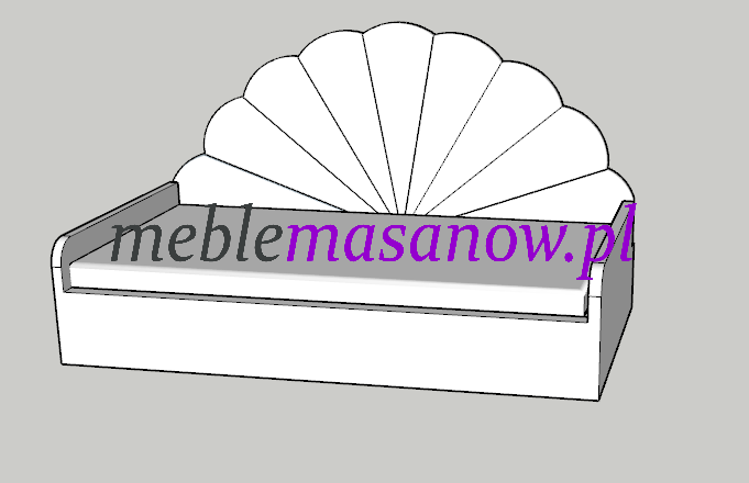 Łóżko Muszelka Bokiem meblemasanow.pl